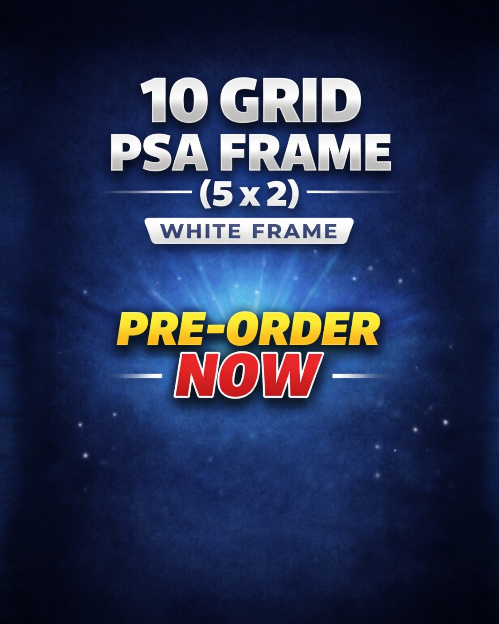Pre Order: 10 Grid WHITE PSA/CGC Wall Frame 5x2 Layout – CardMasterFraming