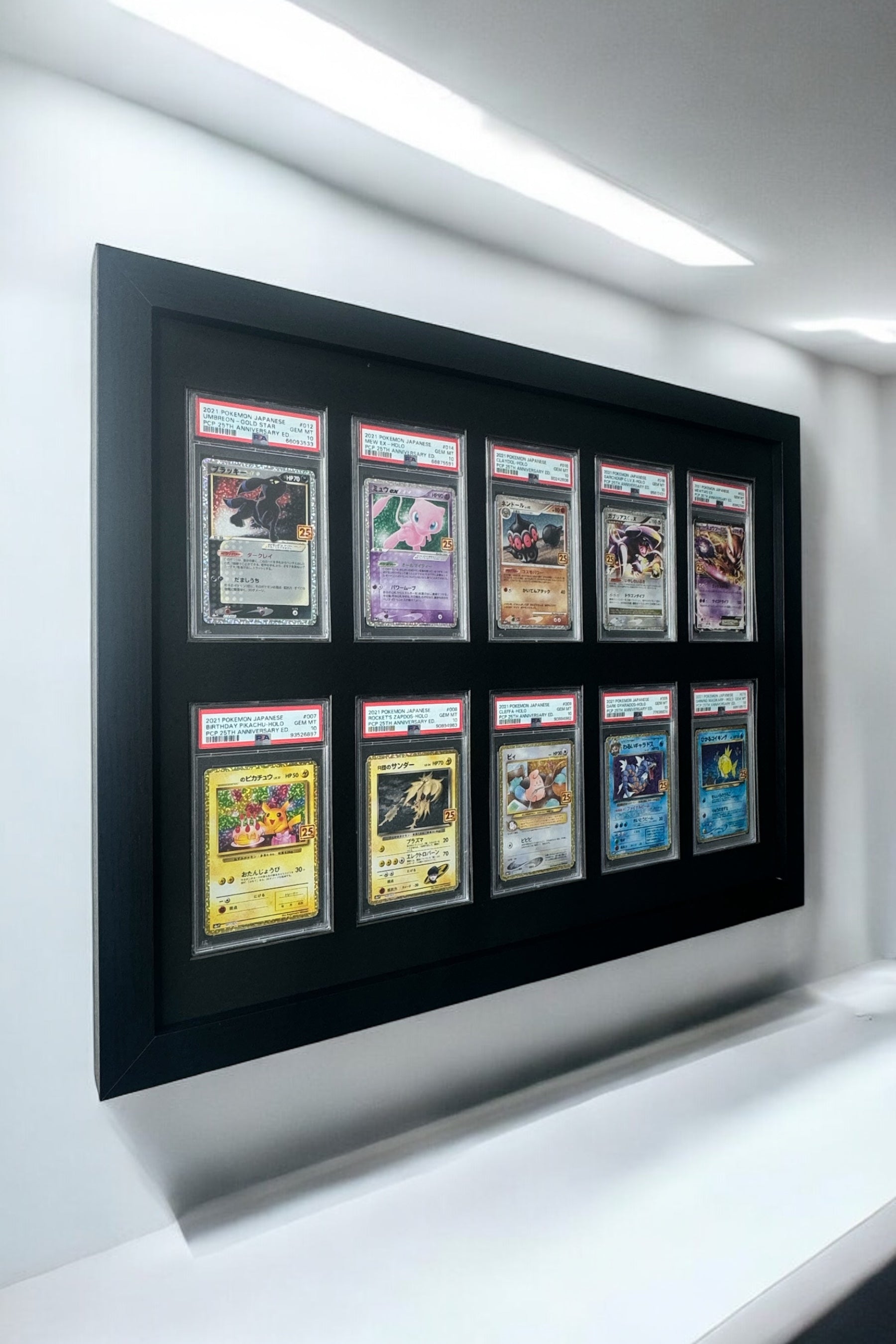 PRE ORDER: 10 Grid PSA/CGC Wall Frame 5x2 Layout – CardMasterFraming
