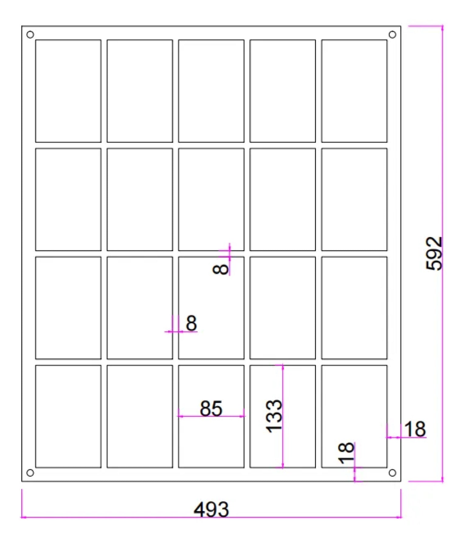 PRE ORDER: 20 Grid Beckett BGS ACRYLIC Wall Frame with UV Protection ...