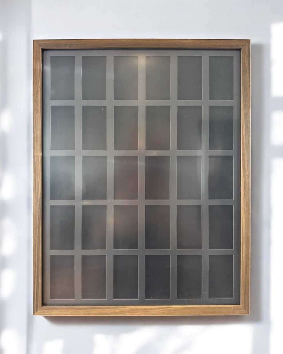 30 Grid PSA/CGC Wall Frame Walnut – CardMasterFraming